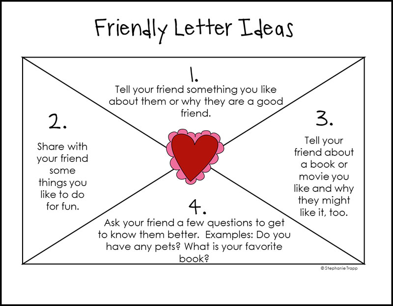 How To Write A Friendly Letter FREE Printables Primary Theme Park