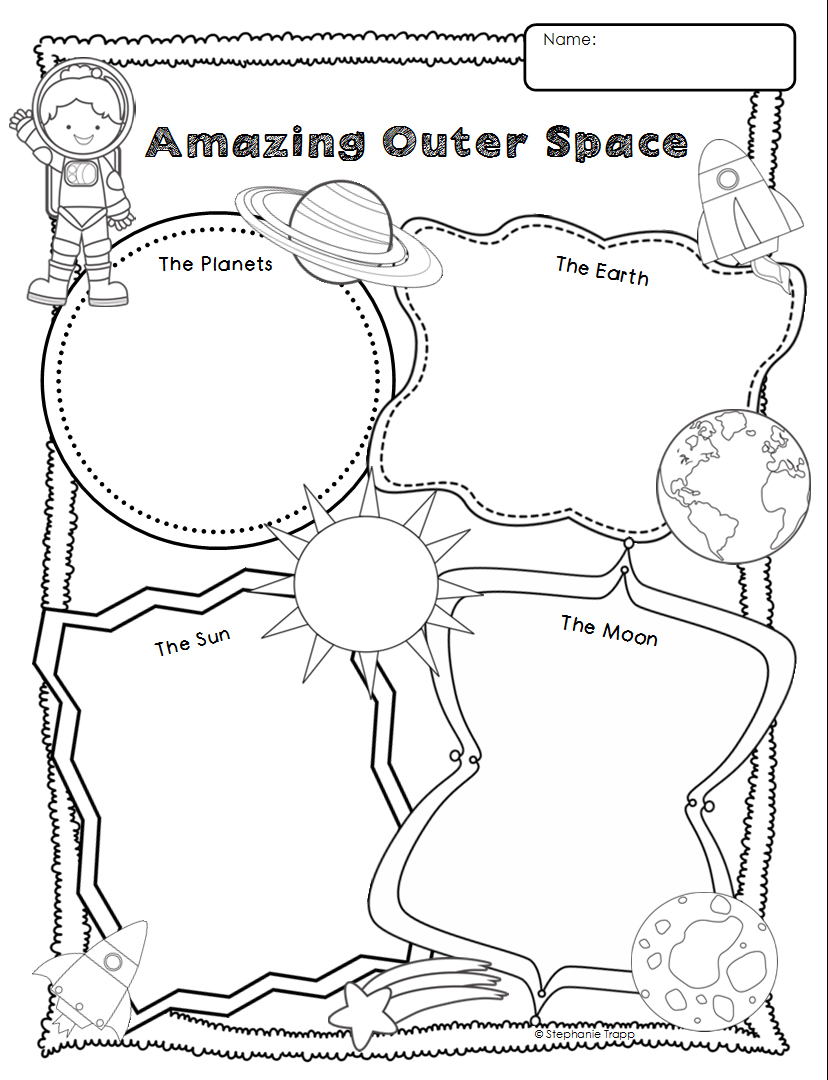 Space Themed Writing Ideas For Kindergarten Primary Theme Park