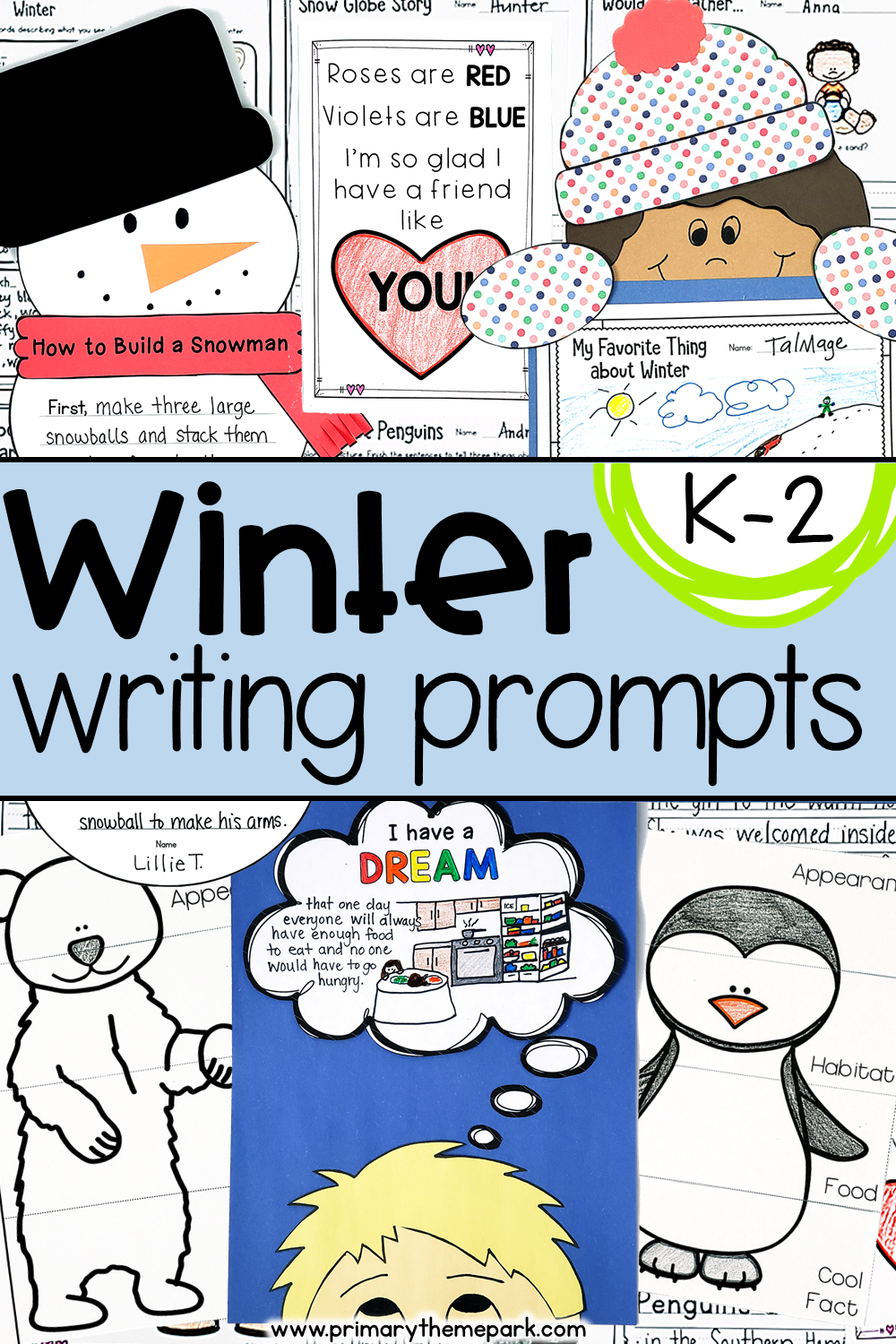 Free Winter Writing Craft Primary Theme Park