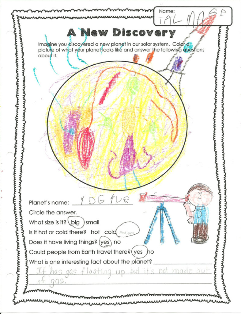 Space Themed Writing Ideas for Kindergarten - Primary Theme Park
