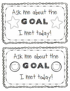 Student Academic Goal Setting Sheets - Primary Theme Park