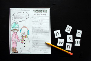 Winter Phonics Worksheets: Making Words - Primary Theme Park