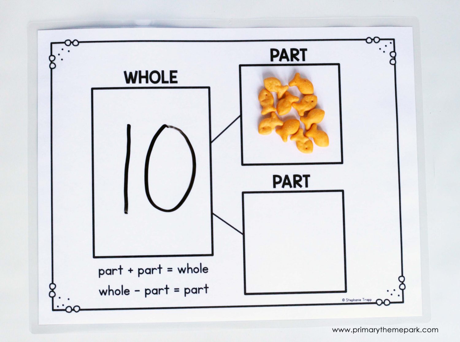 Making 10 Activities - Primary Theme Park