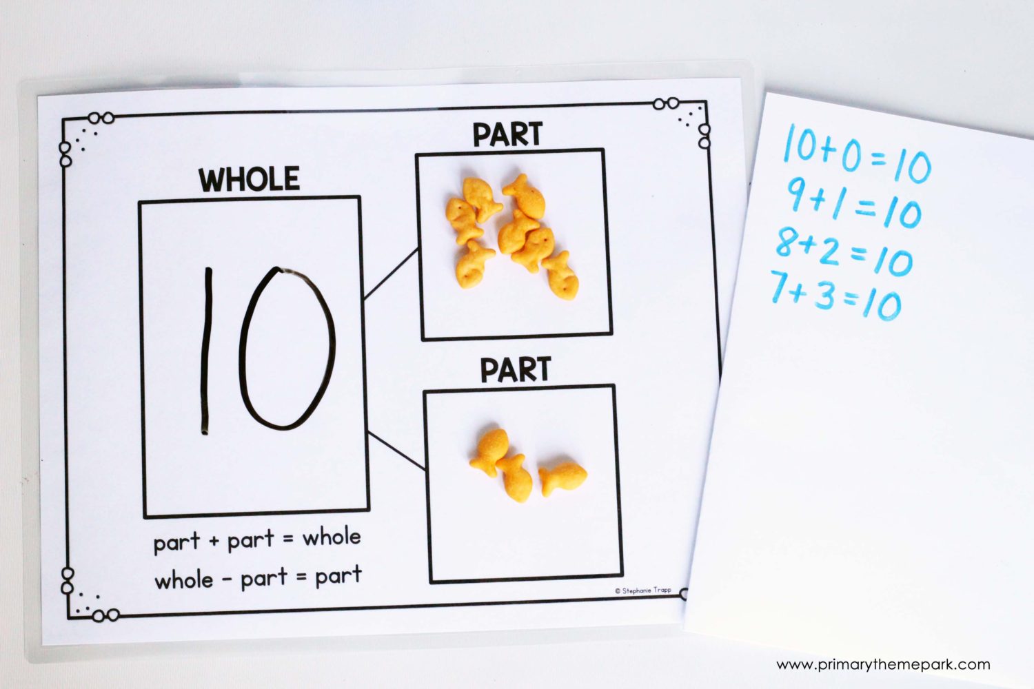 Making 10 Activities - Primary Theme Park