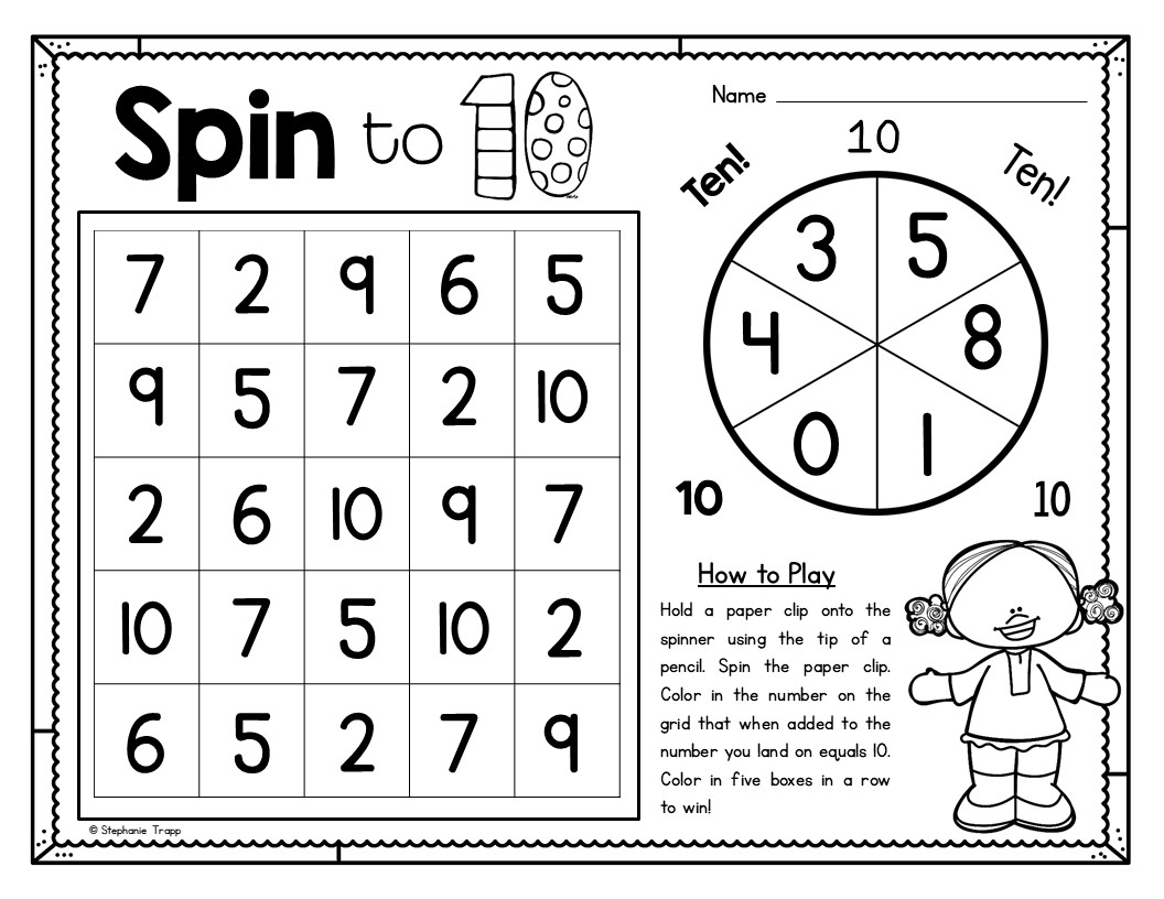 Making 10 Activities - Primary Theme Park