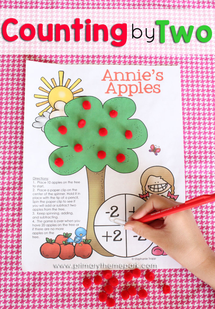 Apple Activities :: Counting by Two Math Game - Primary Theme Park
