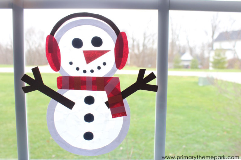 Suncatcher Snowman Craft - Primary Theme Park