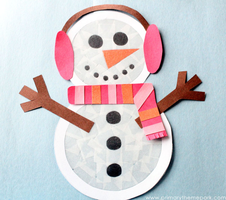 Suncatcher Snowman Craft - Primary Theme Park