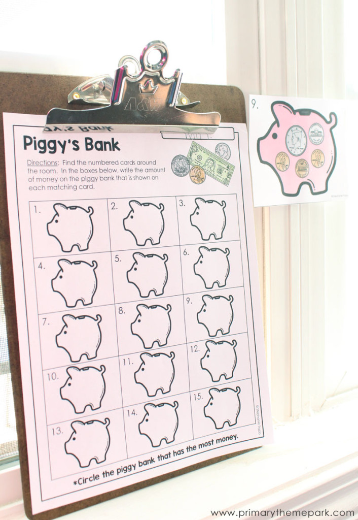 Money Activities for Second Grade - Primary Theme Park