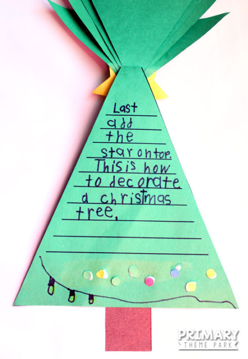 How to Decorate a Christmas Tree Writing Activity - Primary Theme Park