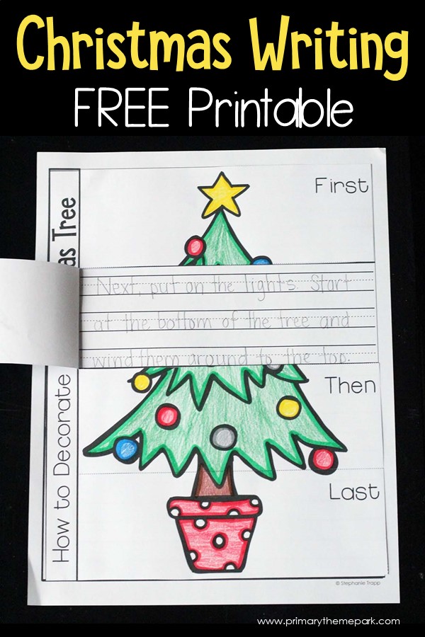 How to Decorate a Christmas Tree Writing Activity - Primary Theme Park