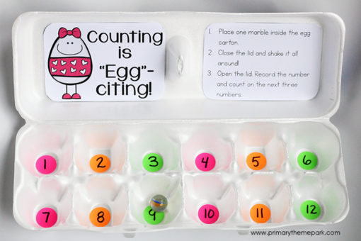 Egg Carton Math Games First Grade - Primary Theme Park