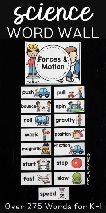 Science Word Wall Ideas - Primary Theme Park