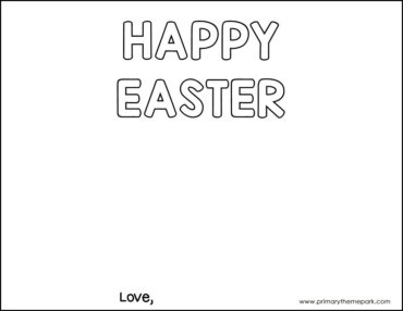 Easter Writing Paper - Primary Theme Park