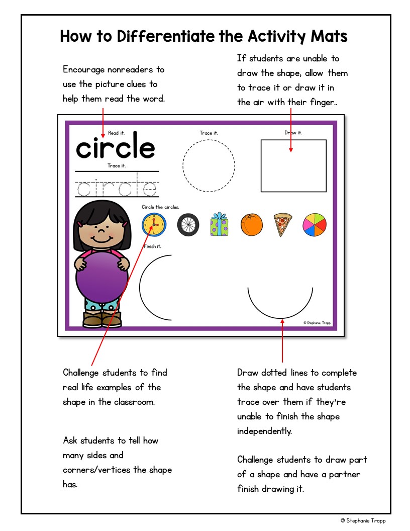 2D Shapes Activities for Kindergarten - Primary Theme Park