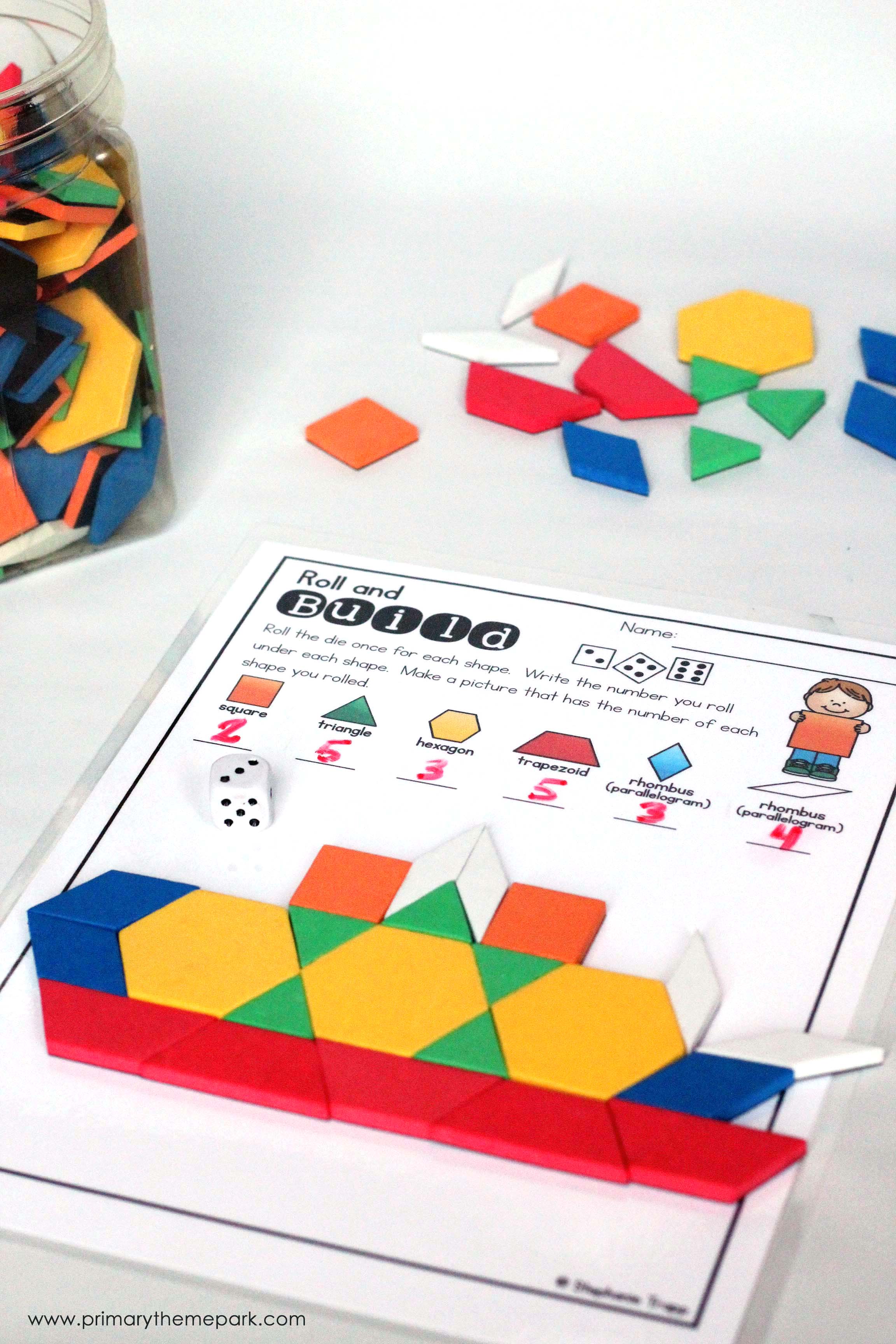 2D Shapes Activities for Kindergarten and First Grade - Primary Theme Park