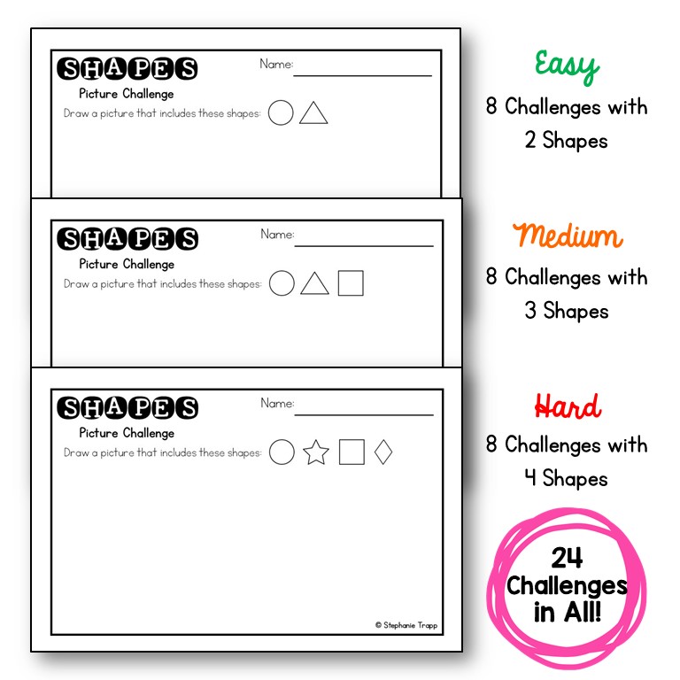 2D Shapes Activities for Kindergarten - Primary Theme Park