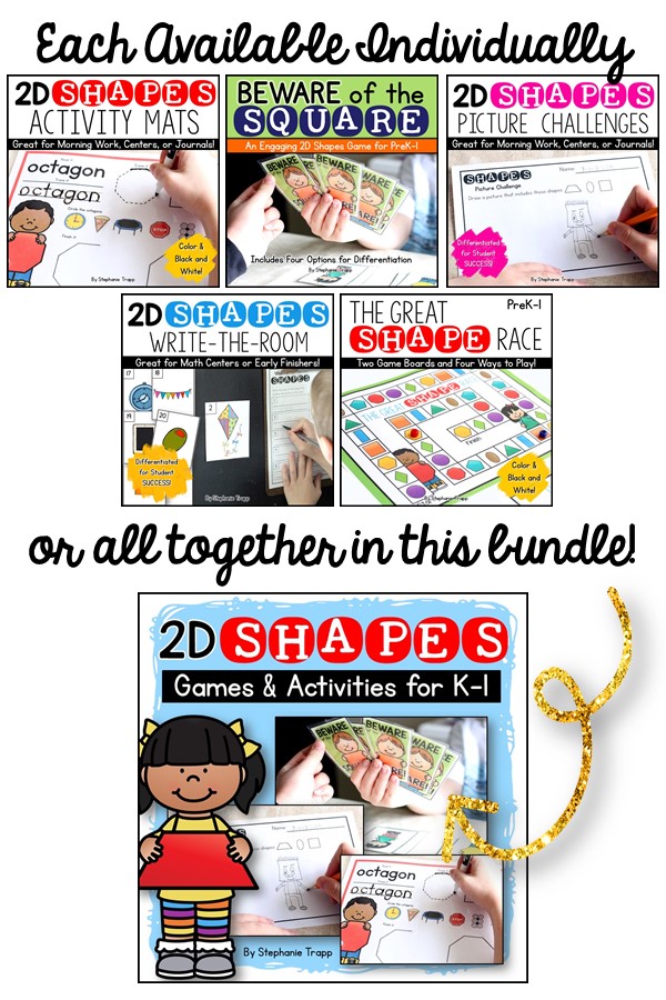 2D Shapes Activities for Kindergarten - Primary Theme Park