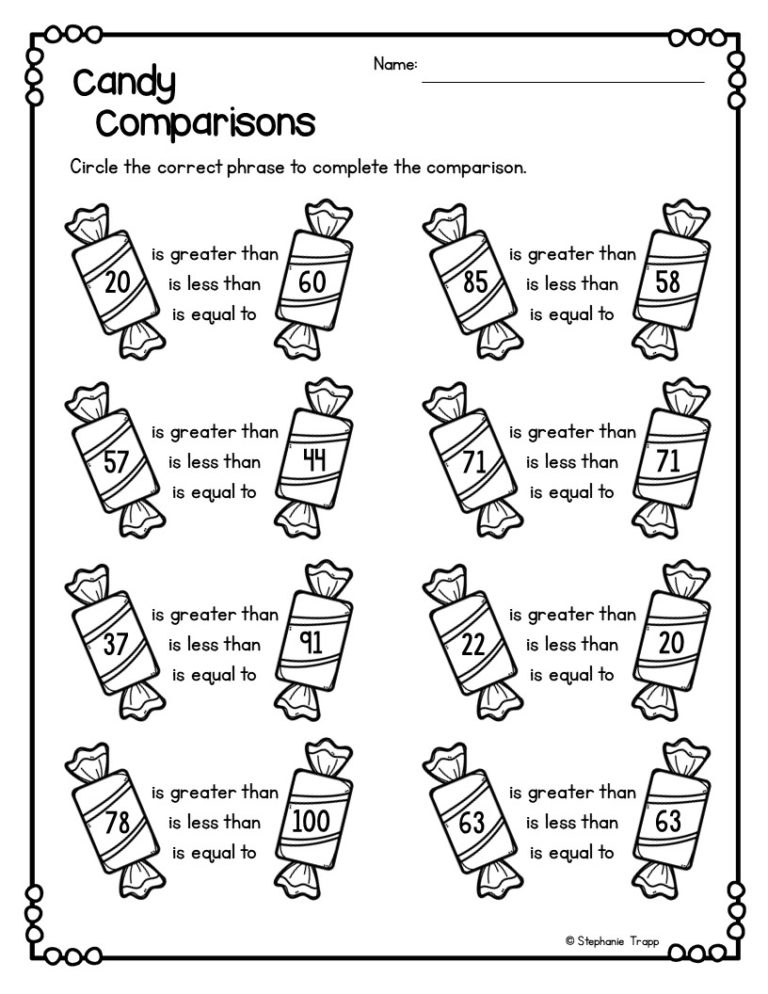 Greater Than Less Than Lessons for First Grade - Primary Theme Park