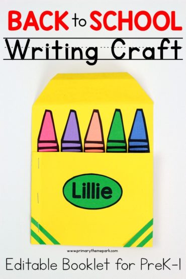 Back to School Writing Craft - Primary Theme Park