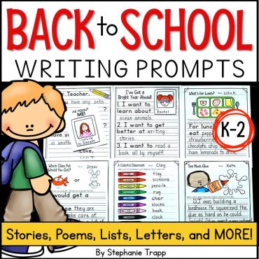 Back to School Writing Prompts - Primary Theme Park