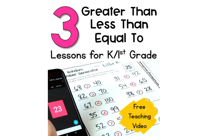 Greater Than Less Than Lessons For First Grade Primary Theme Park