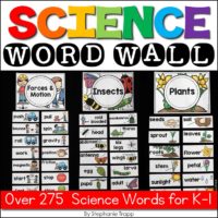 Science Word Wall Ideas - Primary Theme Park