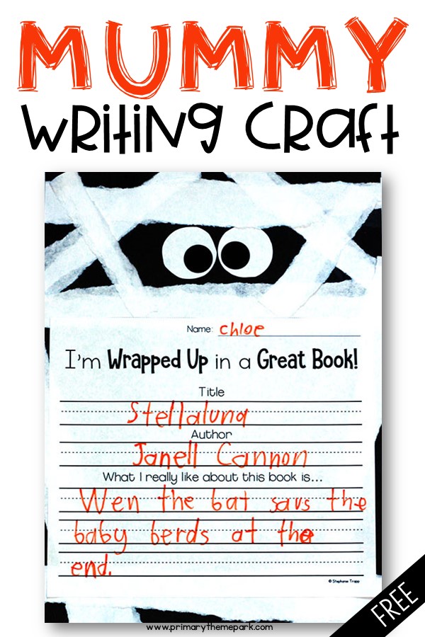 Mummy Writing Template - Primary Theme Park