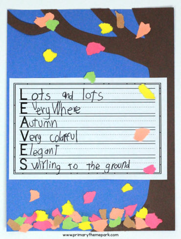 Fall Writing Craftivity - Primary Theme Park