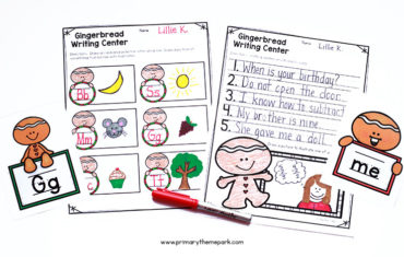 Gingerbread Writing Center Idea - Primary Theme Park