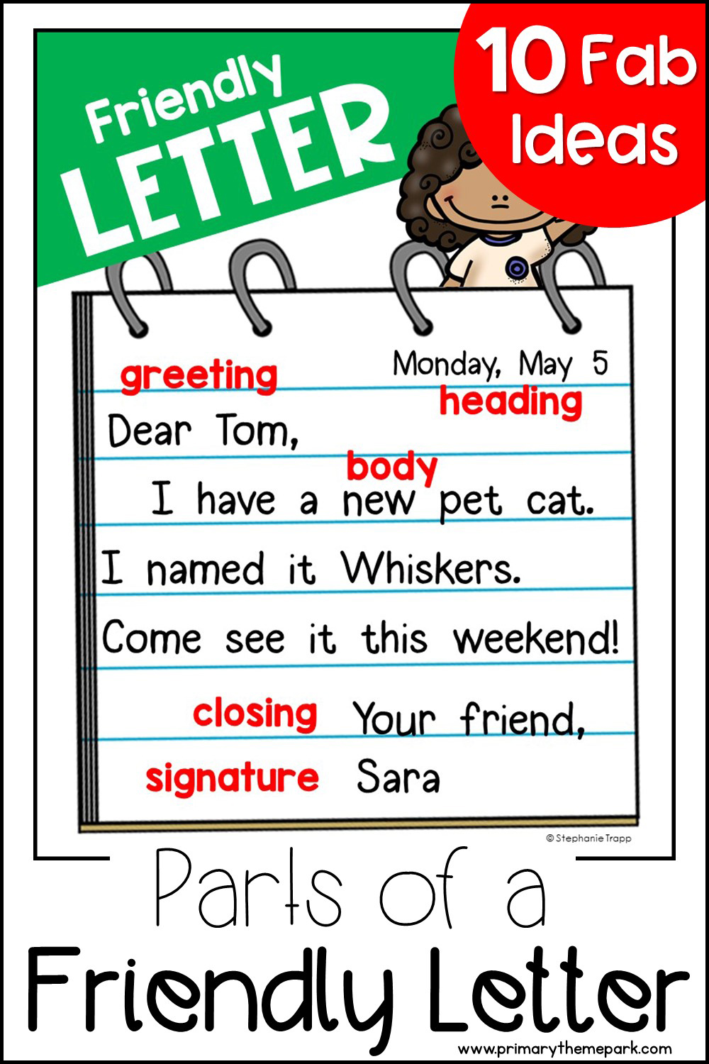 Parts Of A Friendly Letter Ideas Primary Theme Park