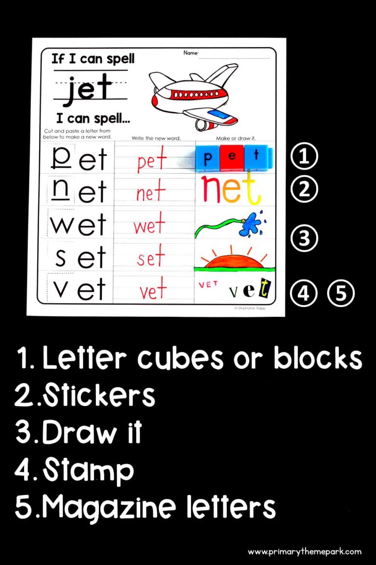If I Can Spell Worksheets - Primary Theme Park