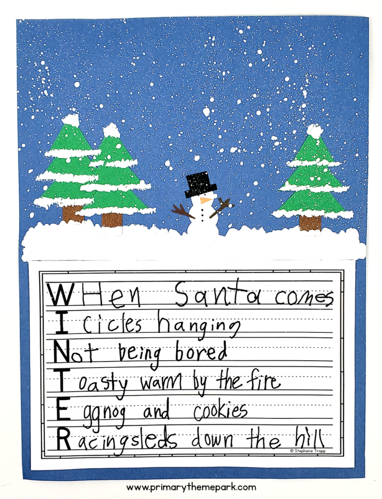 Free Winter Writing Craft - Primary Theme Park