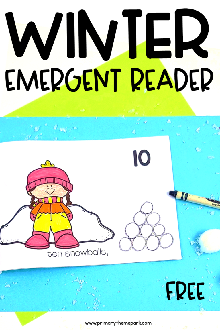 Winter Emergent Reader for Kindergarten - Primary Theme Park